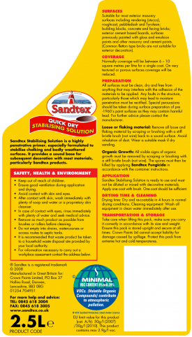 Sandtex Quick Drying Stabilising Solution