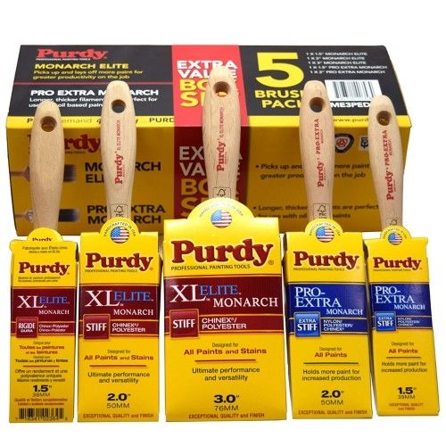 Purdy Monarch Elite & Pro Extra (5) Piece Set (ME3PEDUO)